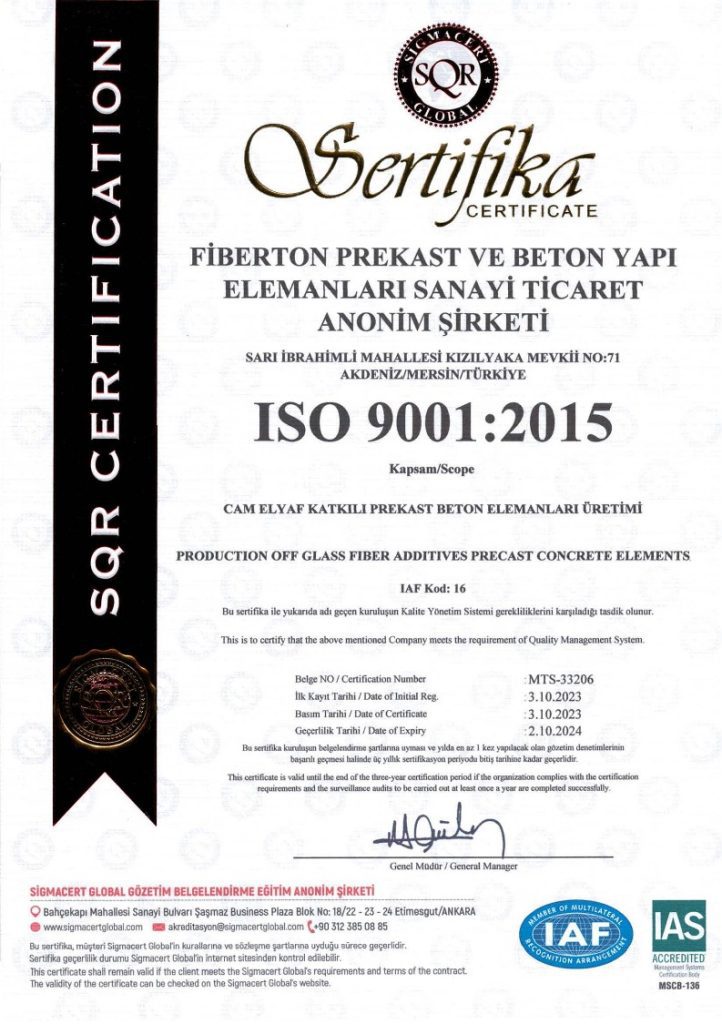 Certificates - Fiberton A.Ş.